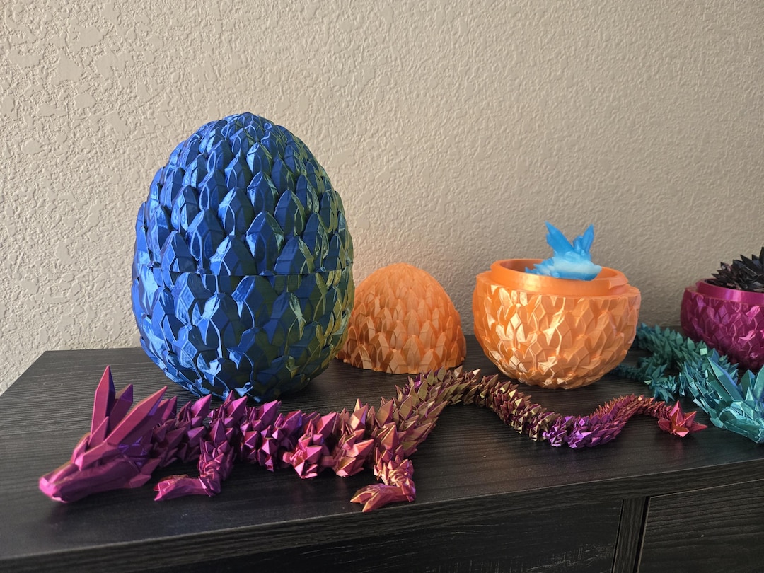 3D Printed Dragon and Egg Set and 64 Large and Small Baby to Adult ...