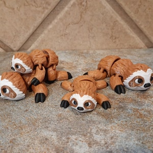 Articulated Cute Sloth Fidget Toy 3D Printed Authorized Artflex Baby ...