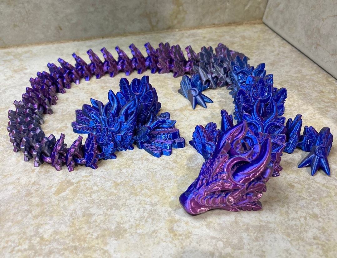 3D Printed Articulated Lunar Moon Dragon Adult Authorized Flexi ...