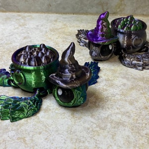 3D Printed Articulated Witch Cauldron Turtle Fidget Gift Authorized ...
