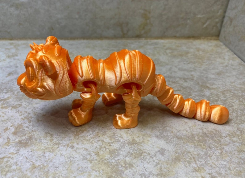 Articulated Cute 6 Baby Flexi Tiger Fidget Toy 3D - Etsy
