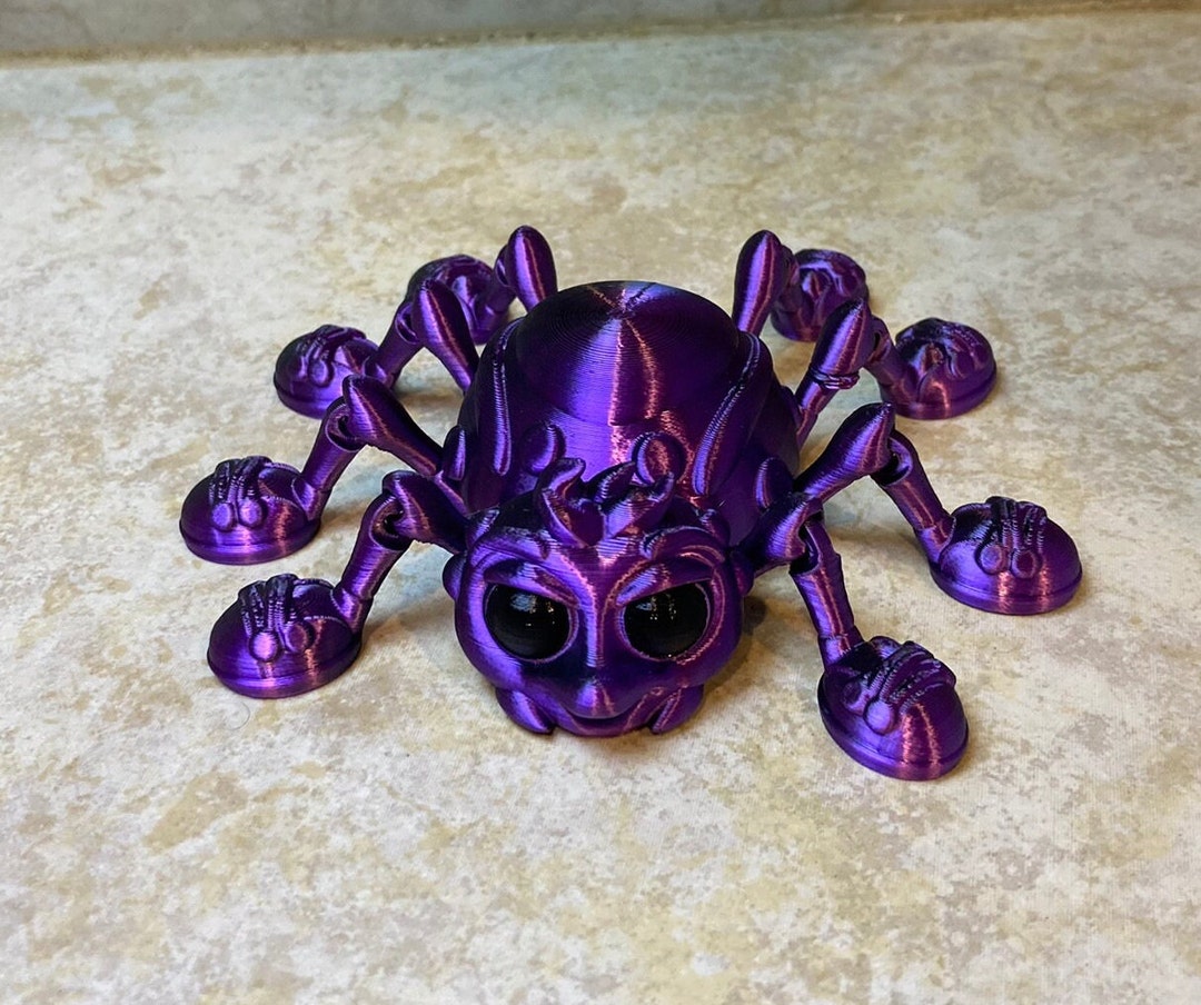 Articulated Cute Flexi Spider Wearing Shoes Fidget Toy 3D Printed ...
