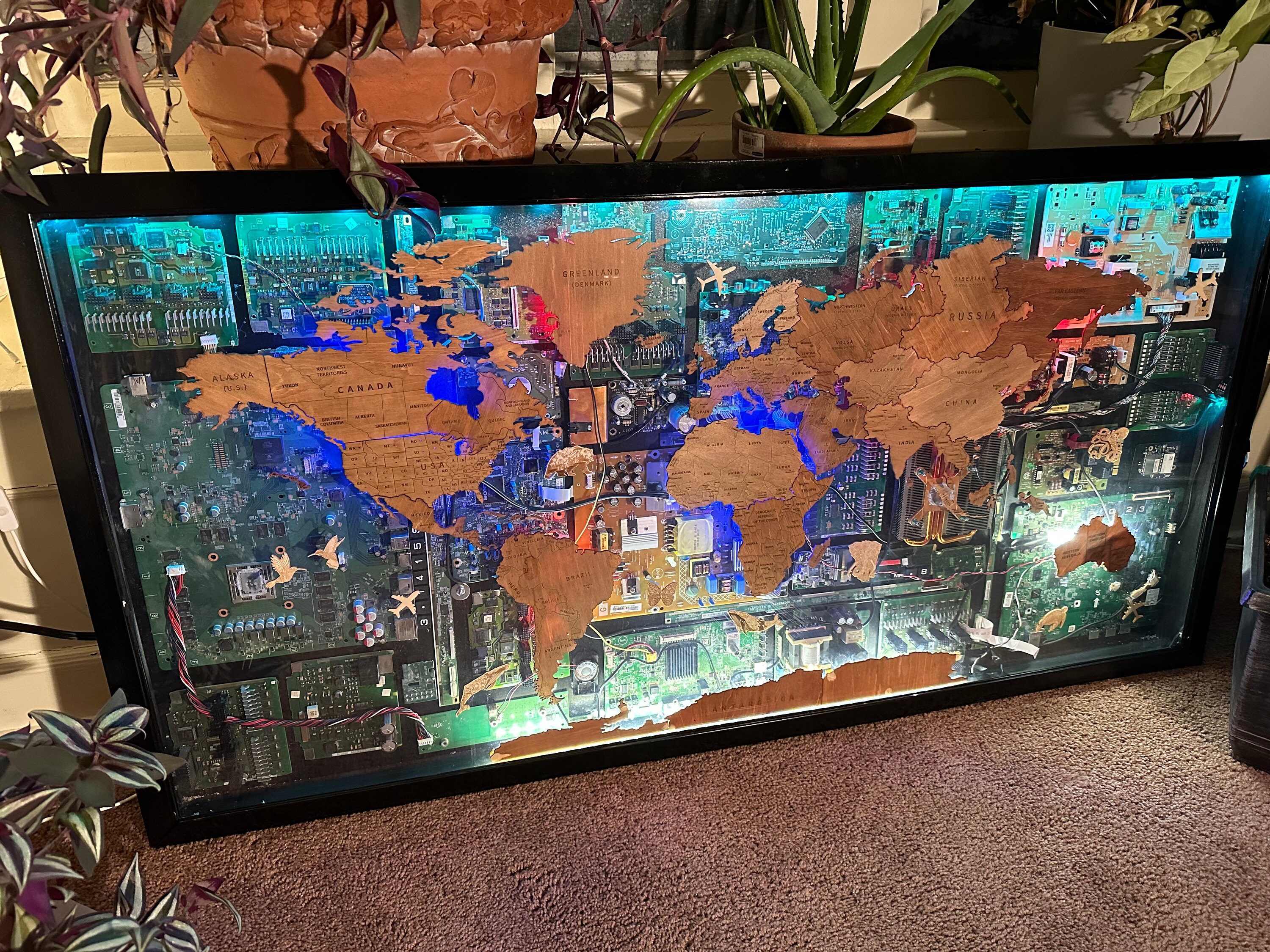 LED Map Shadow Box - Etsy