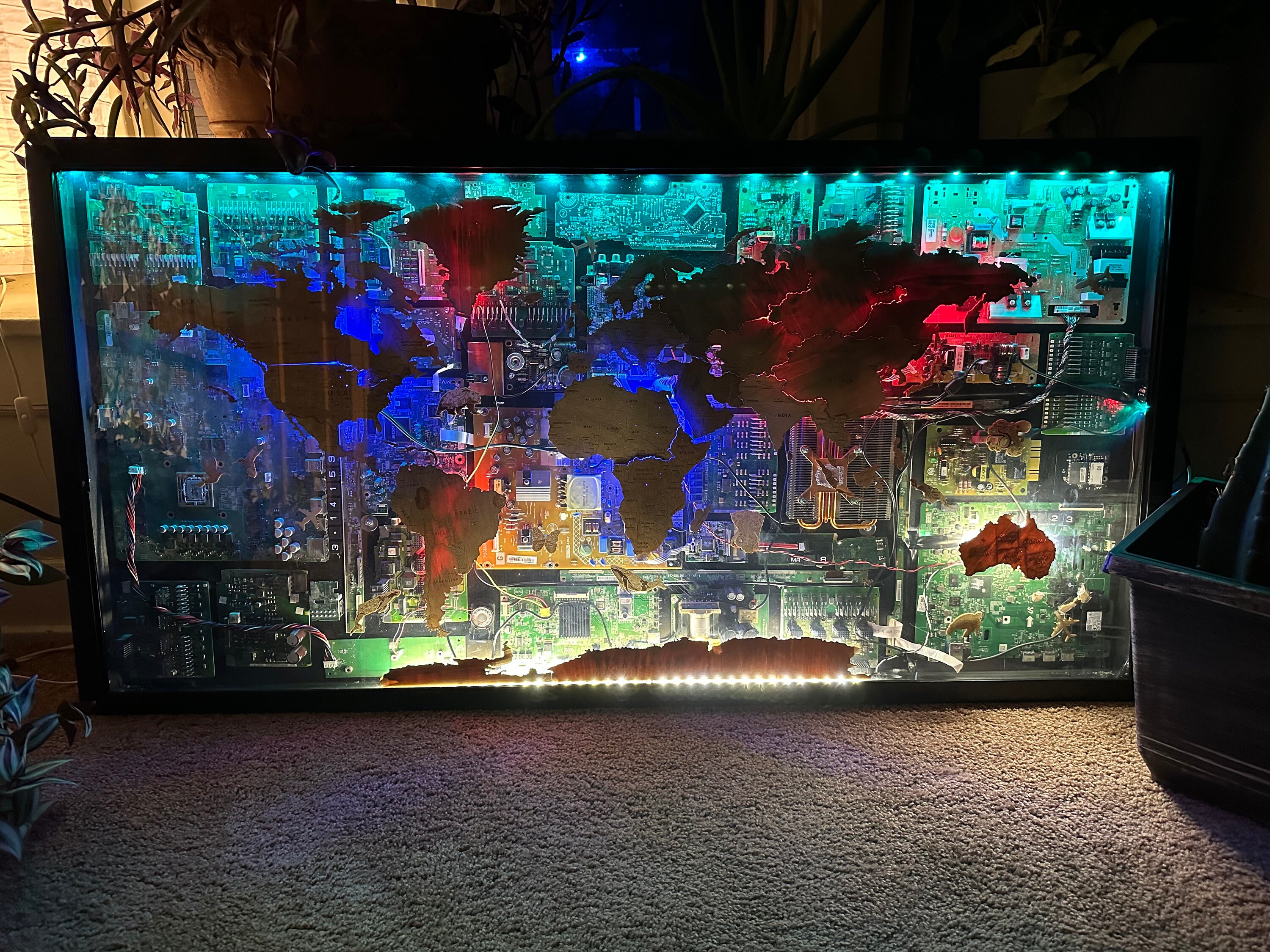 LED Map Shadow Box - Etsy