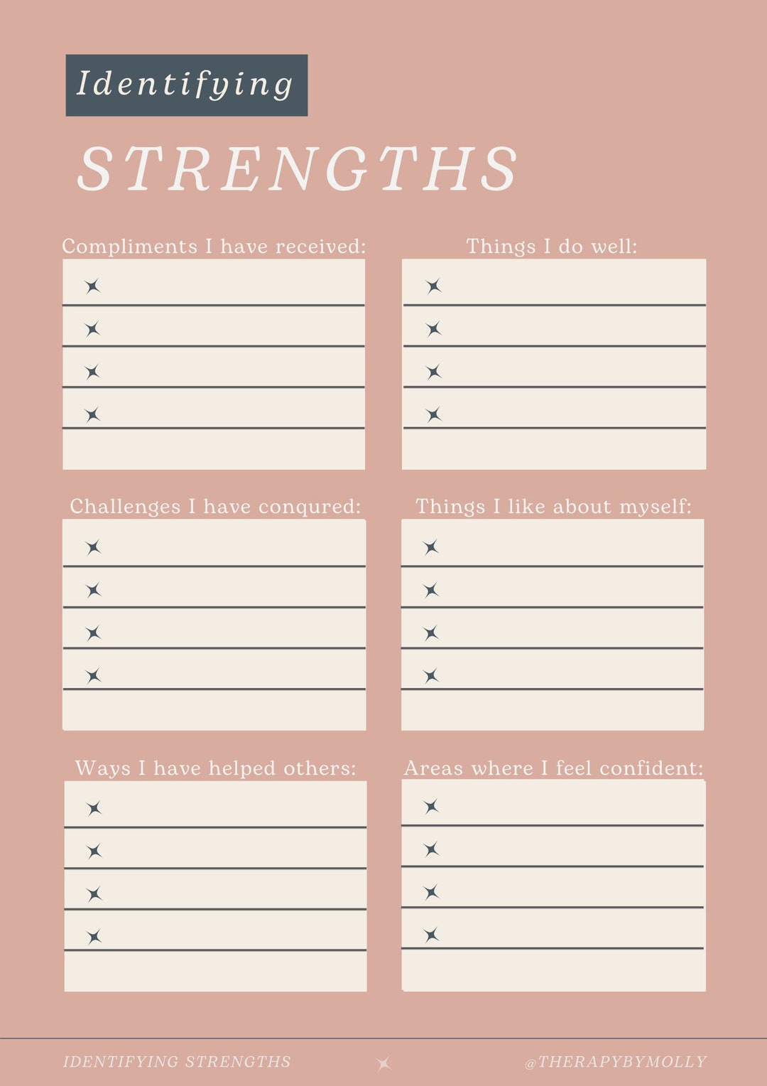 Identifying Strengths Worksheet digital & Printable - Etsy Identifying Strengths Worksheet digital & Printable - Etsy
