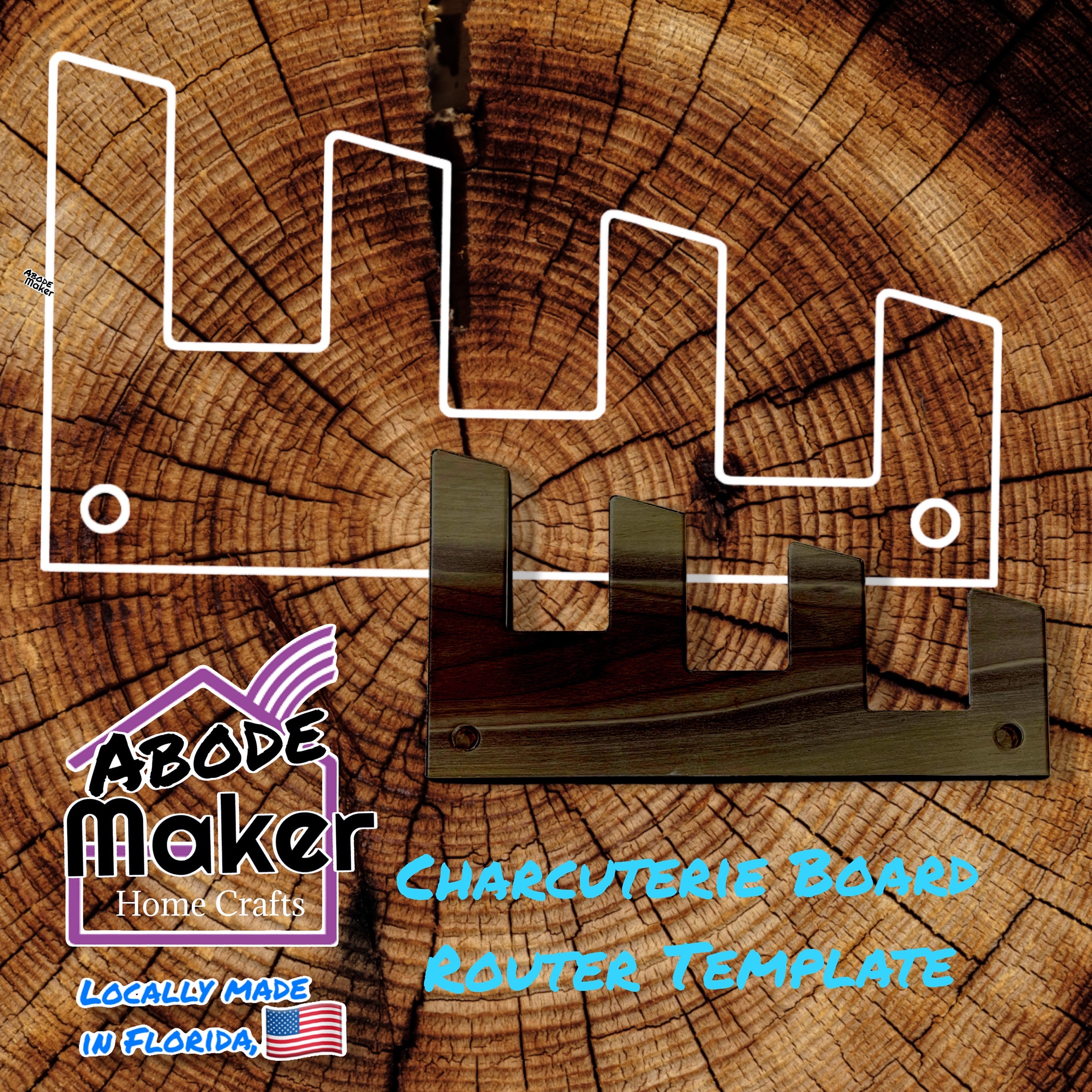 Router Template Charcuterie Board Handle Template Tracing Guide Cutting ...