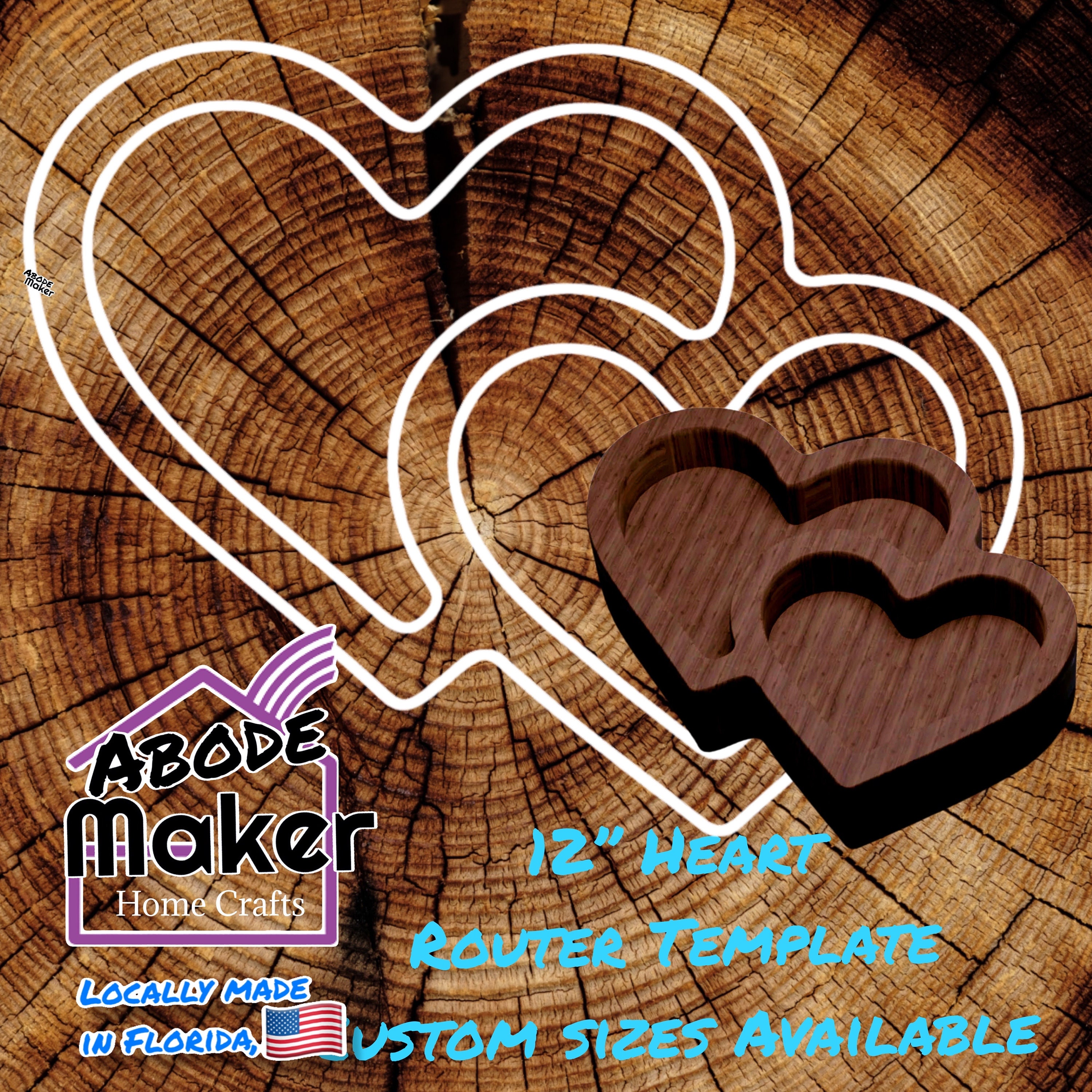 Router Template Heart Charcuterie Board Handle Template Tracing Guide ...