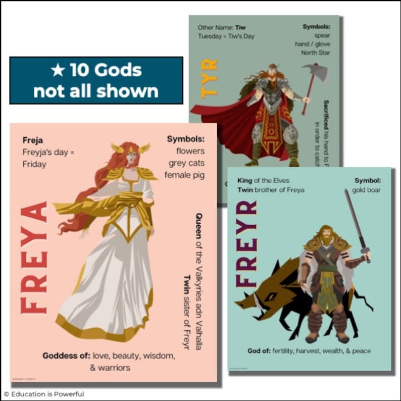 Norse Mythology Posters | Posters of the Norse Gods and Goddesses for ...