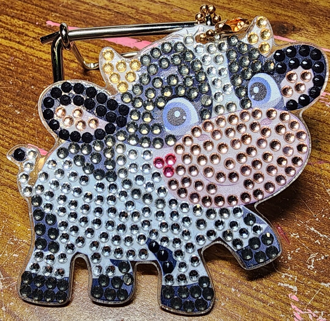 Cow Diamond Art Keychain - Etsy