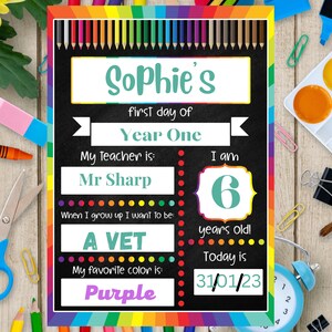Editable First Day of School Sign | Back to School Sign | Digital ...