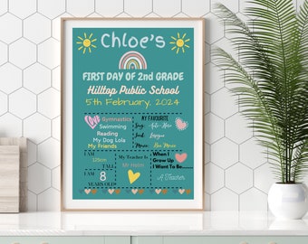 Editable First Day of School Sign | Back to School Sign | Digital ...