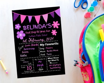 Editable First Day of School Sign | Back to School Sign | Digital ...