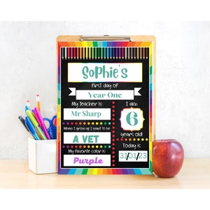 Editable First Day of School Sign | Back to School Sign | Digital ...