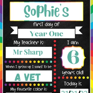 Editable First Day of School Sign | Back to School Sign | Digital ...