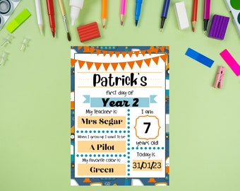 Editable First Day of School Sign | Back to School Sign | Digital ...