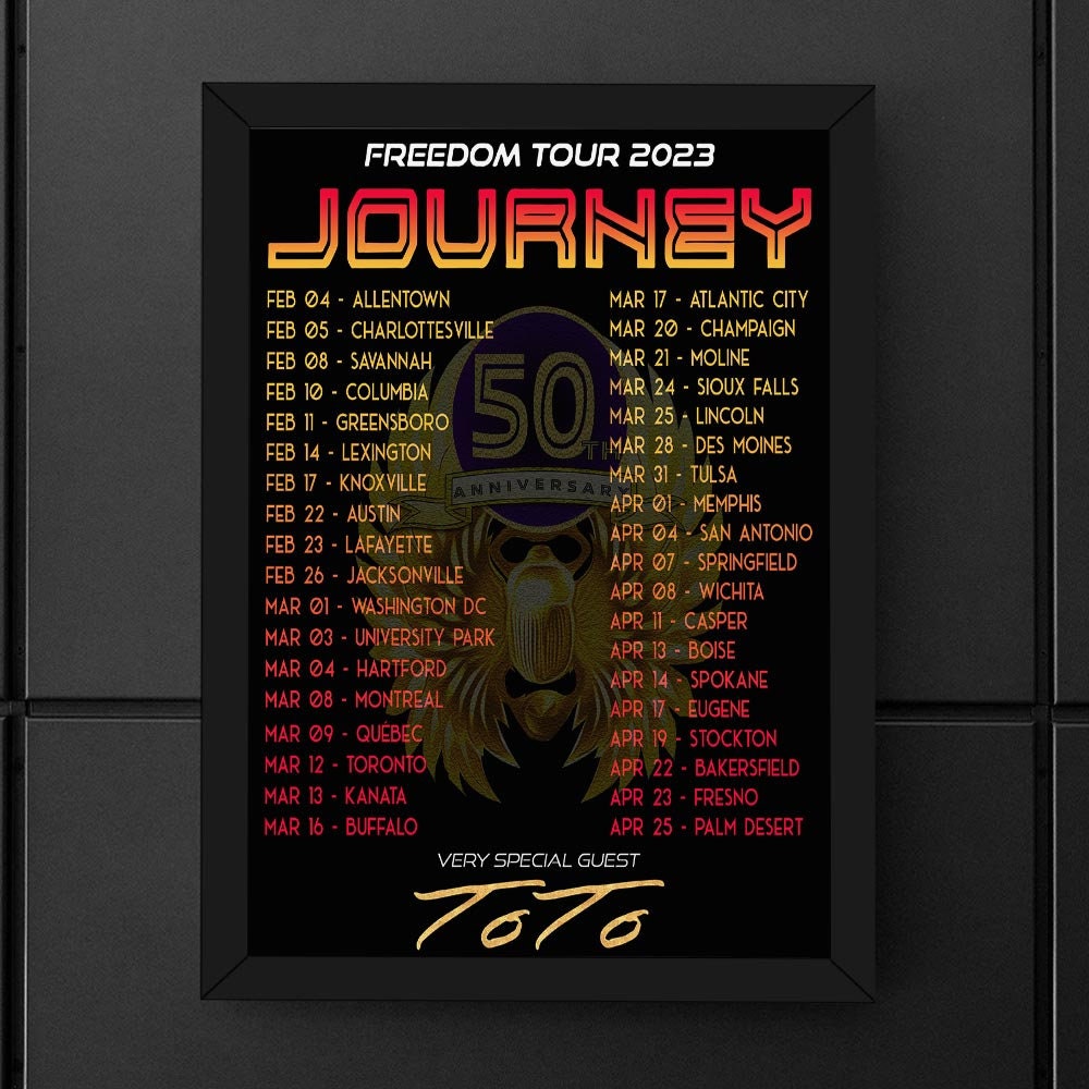 Journey 2023 Freedom Rock Tour 2023 Poster sold by FloralX | SKU 239973 ...
