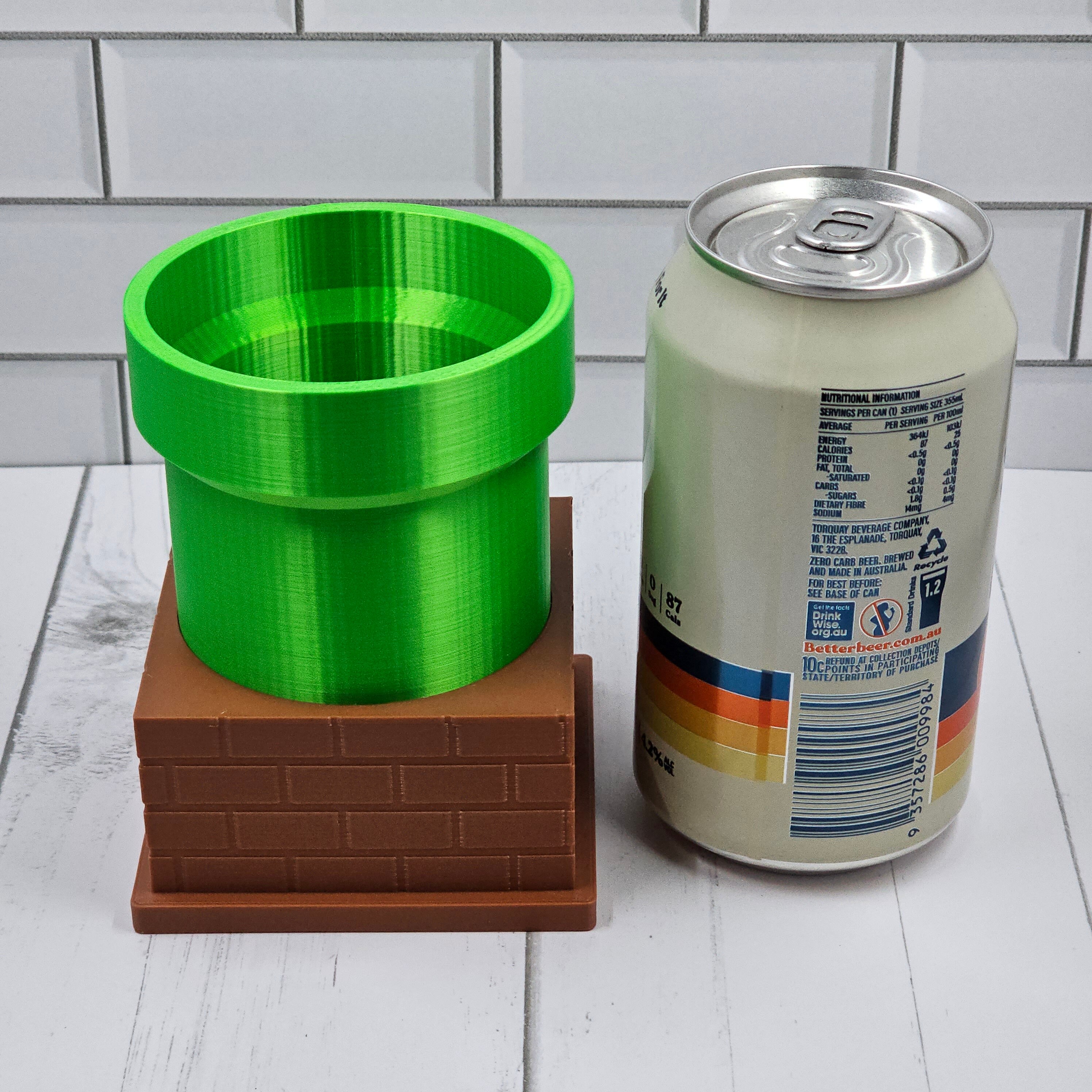 Super Mario Bros Pipe Planter Detachable Brick Drip Tray Cactus ...