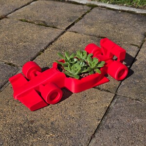 F1 Car Planter for Small Succulents Choose Color Removable Insert for ...