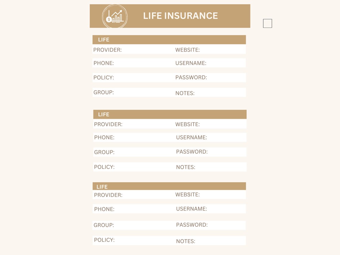 Insurance Tracker Printable, Insurance Tracking Template, Insurance ...