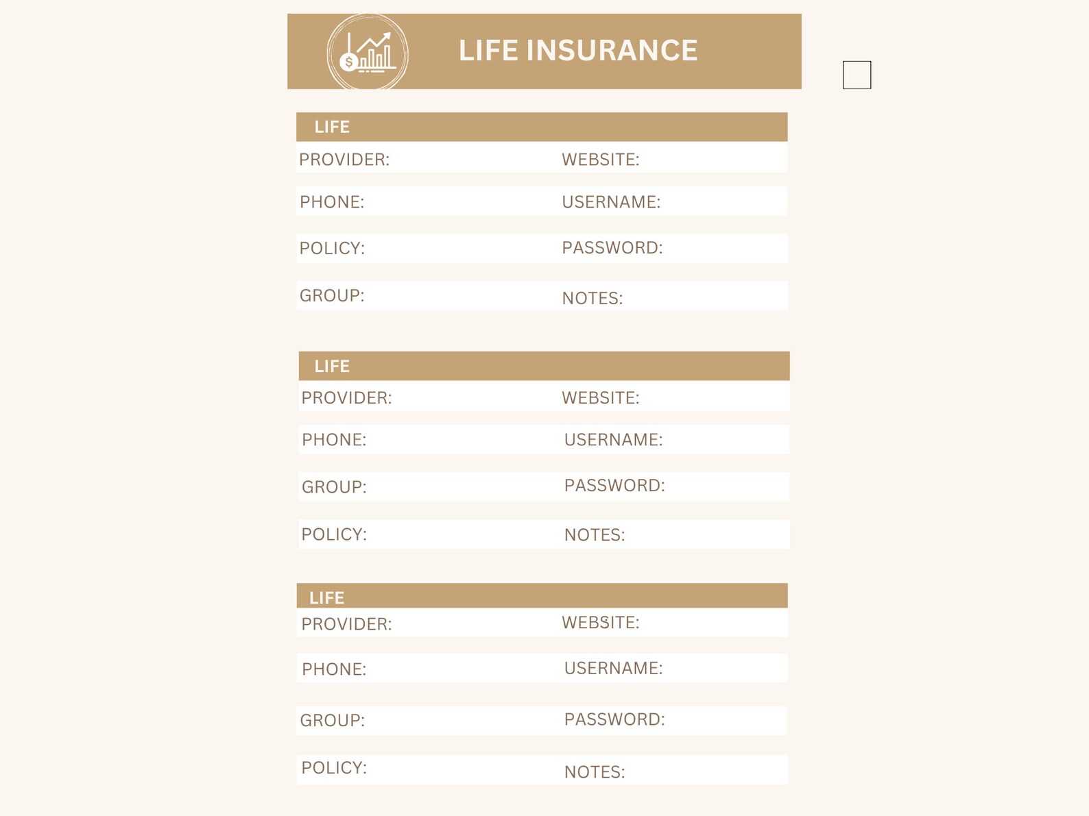 Insurance Tracker Printable, Insurance Tracking Template, Insurance ...