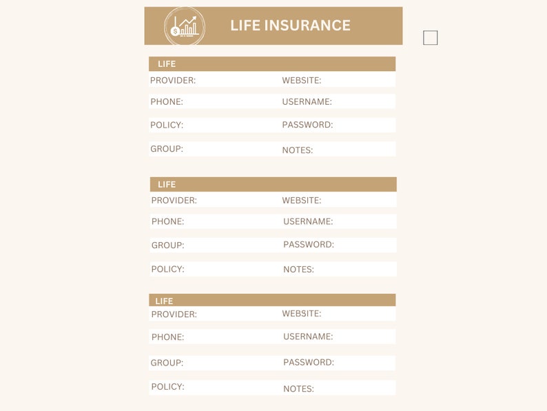 Insurance Tracker Printable, Insurance Tracking Template, Insurance ...