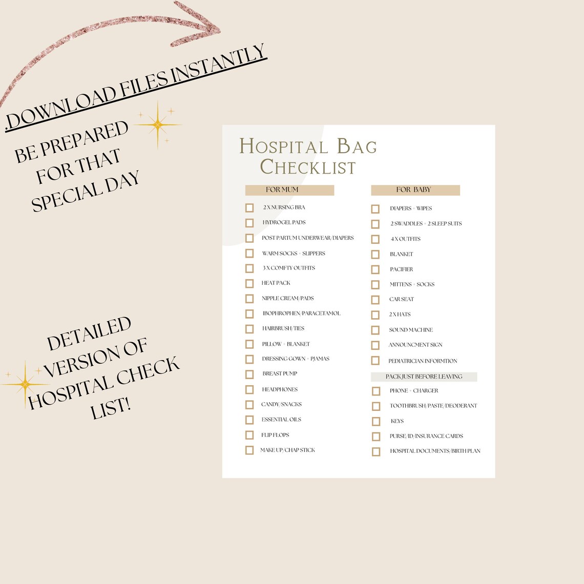 Birth Plan Template, Printable Birth Preferences, Birthing Plan ...