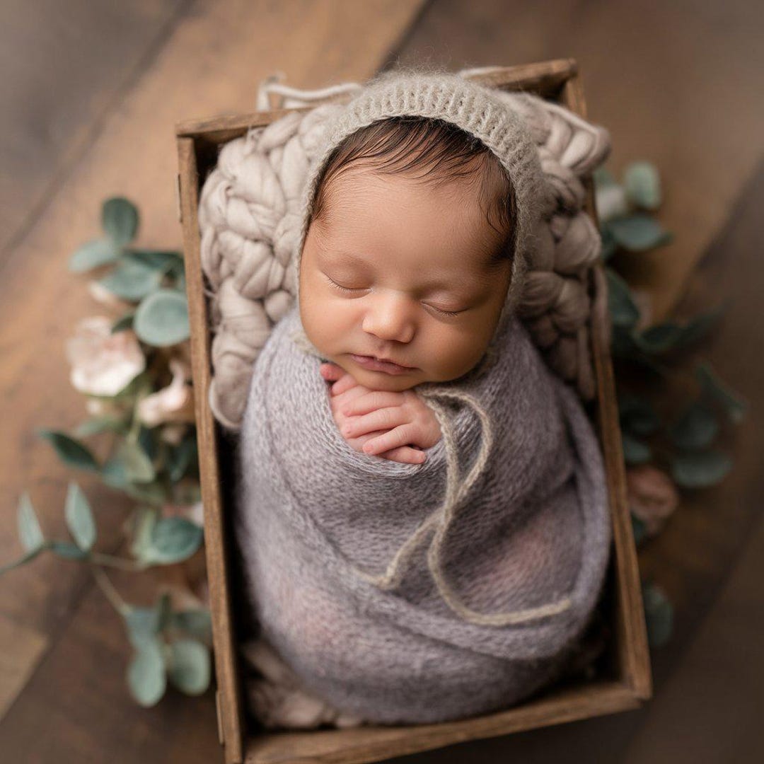 Realistic Newborn Baby Backdrops - Wool Baby Photoshoot Backdrop - Baby ...