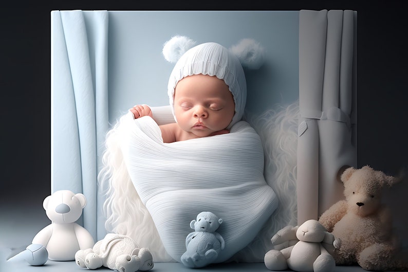 Baby Blue New Born Photography Backdrop, Photographer, Photo Prop ...