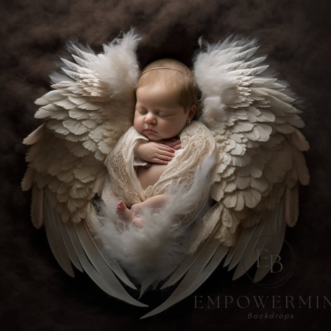 Angel Baby Newborn Digital Backdrop Girl Prints Instant Photography ...