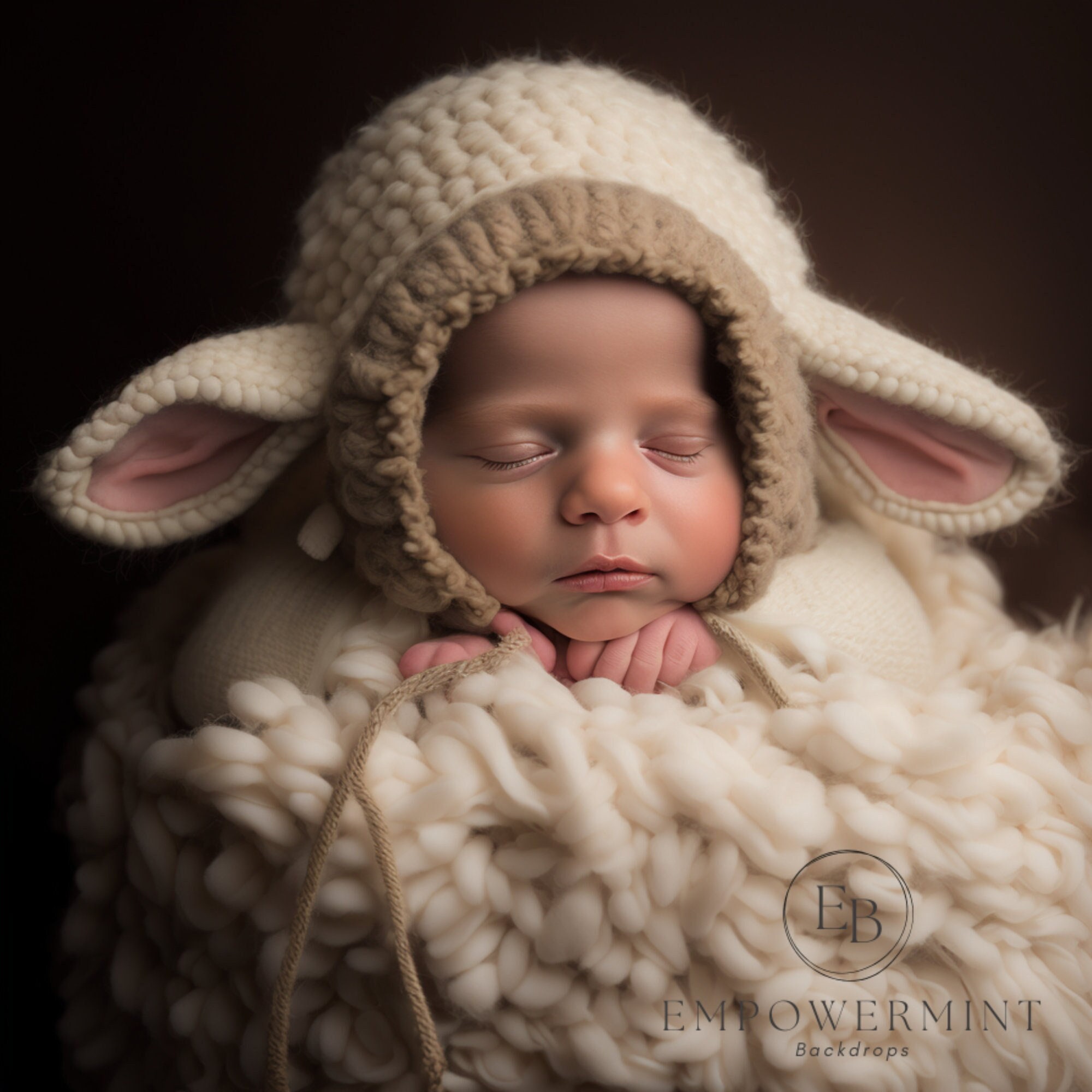 Lamb Newborn Digital Backdrop Beautiful Nursery Photo Decor Newborn ...