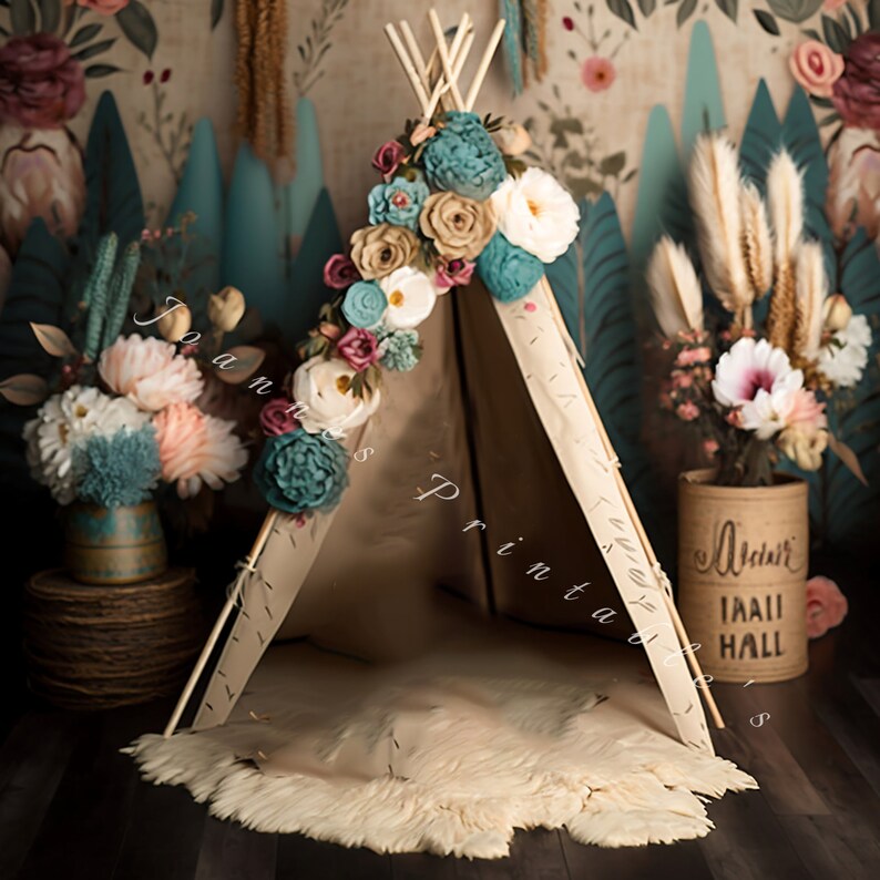 Tee Pee Tent Newborn Photophoto Digital Print Download Instant Photo ...