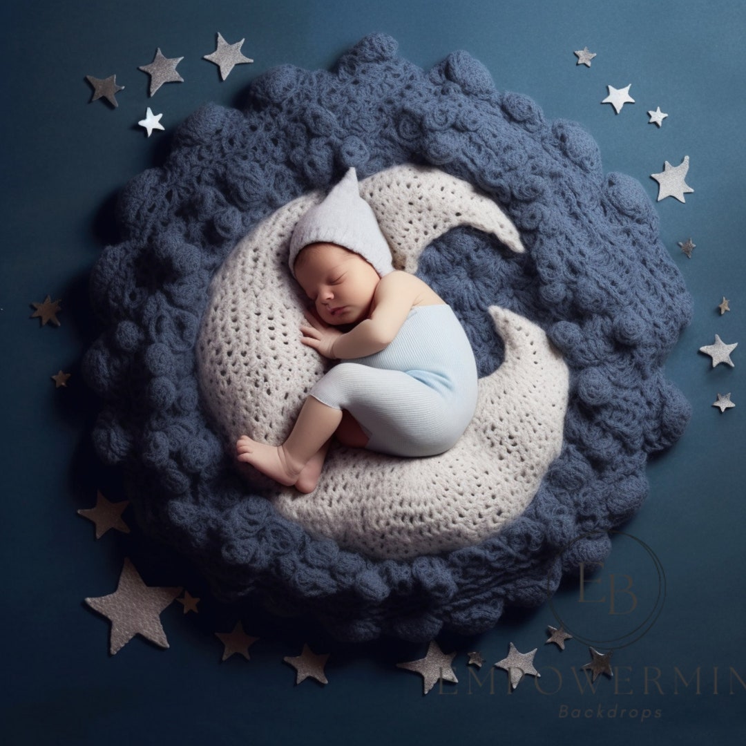 Moon Walking Newborn Digital Backdrop Prints Instant Photography, Fast ...