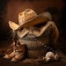 Western Hat Newborn Backdrop Photo Digital Print Download Instant Boho ...