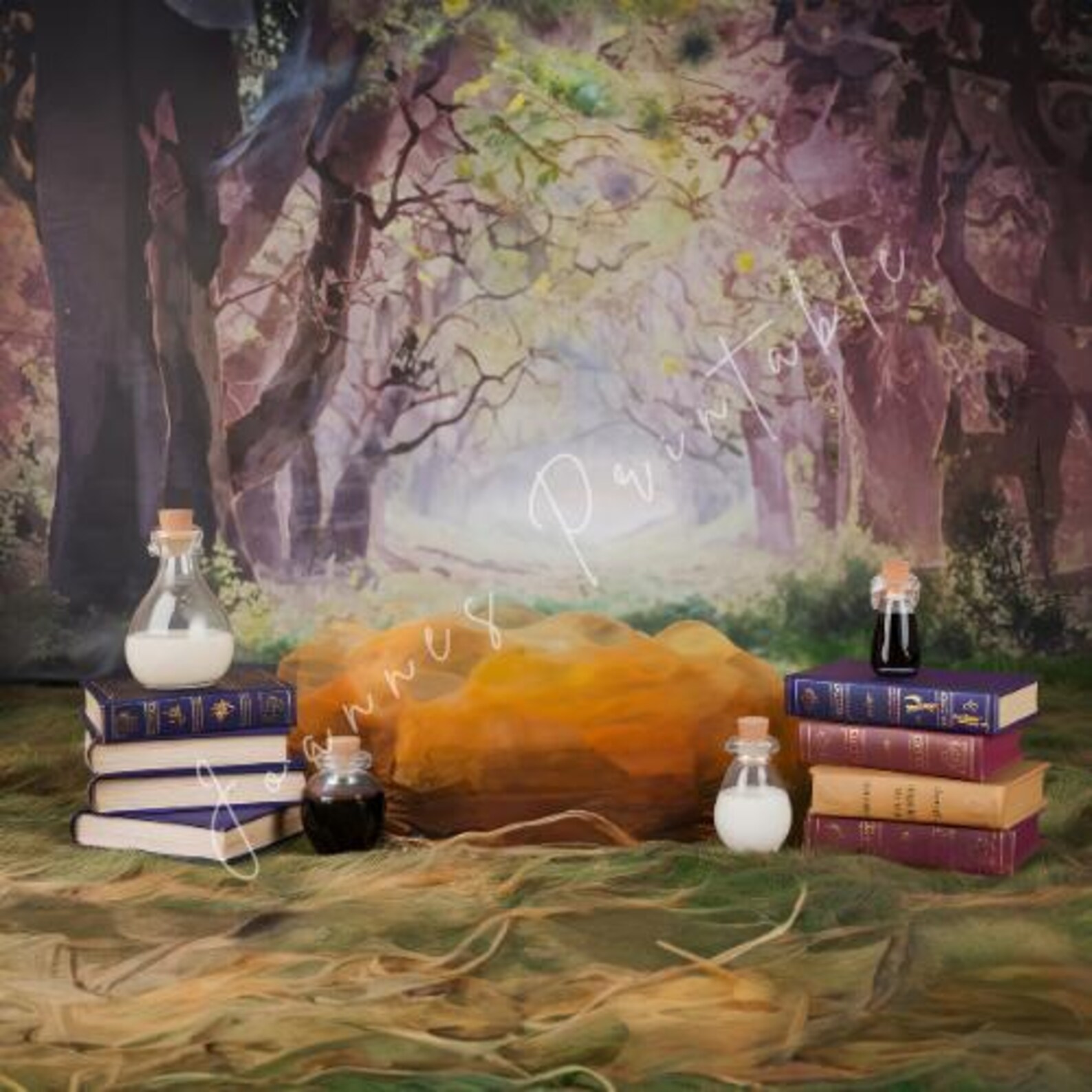 Halloween Forest Baby Backdrop - Newborn Digital Backdrop/background ...