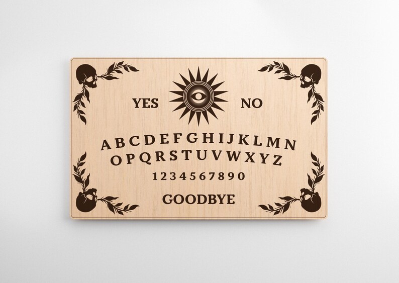 Ouija Board Game Laser Cut File, Spirit Board & Planchette (SVG/DXF/CDR ...