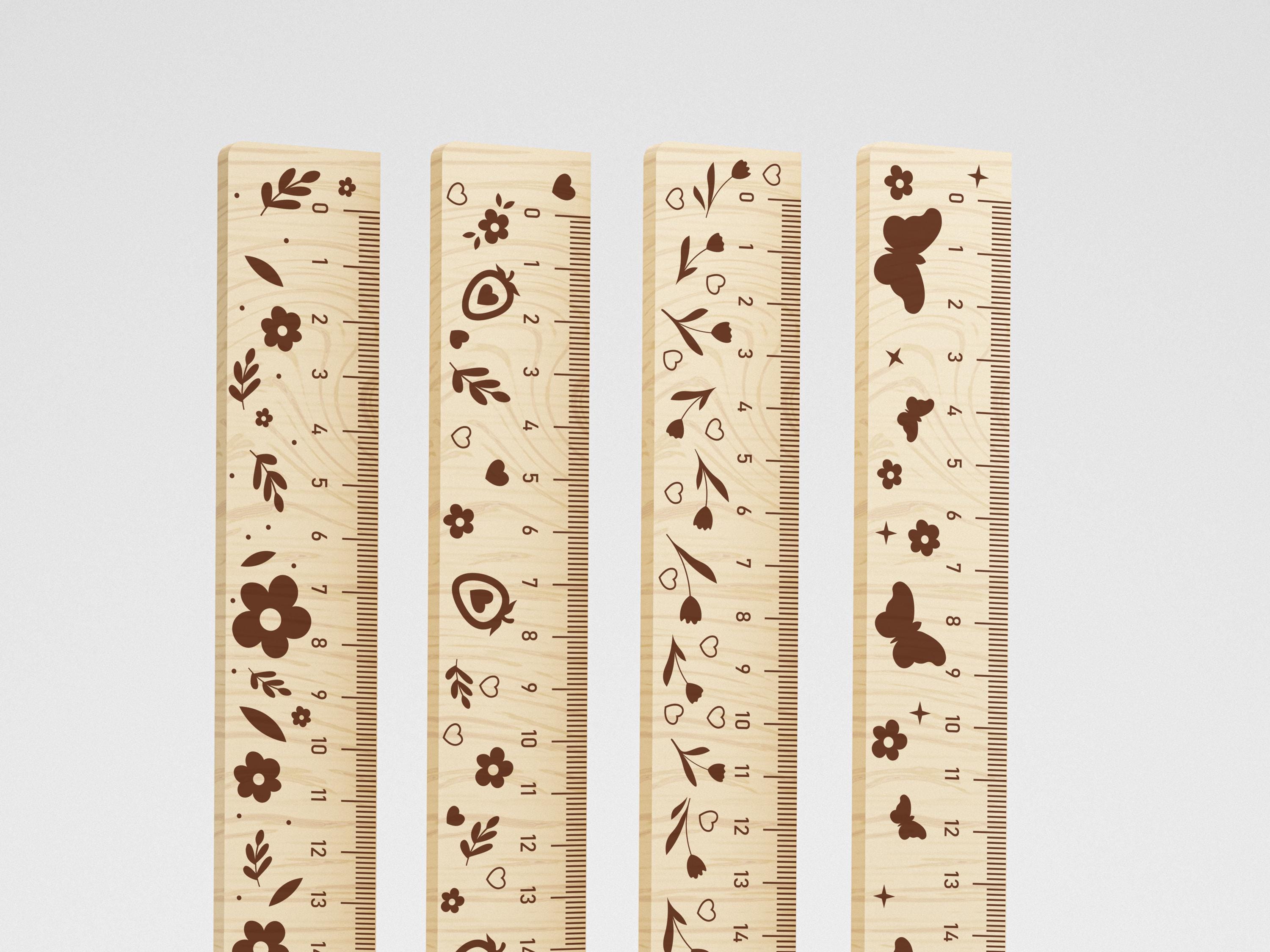 Laser Cut Ruler Bundle, Ruler SVG, DXF, Eps, 15 Centimeters, Laser ...