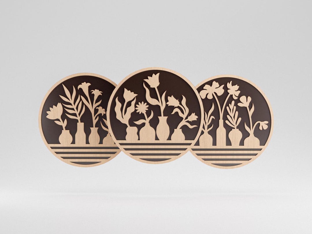 Plants in Pots SVG Bundle, Laser Cut Design for Glowforge & Crafting ...