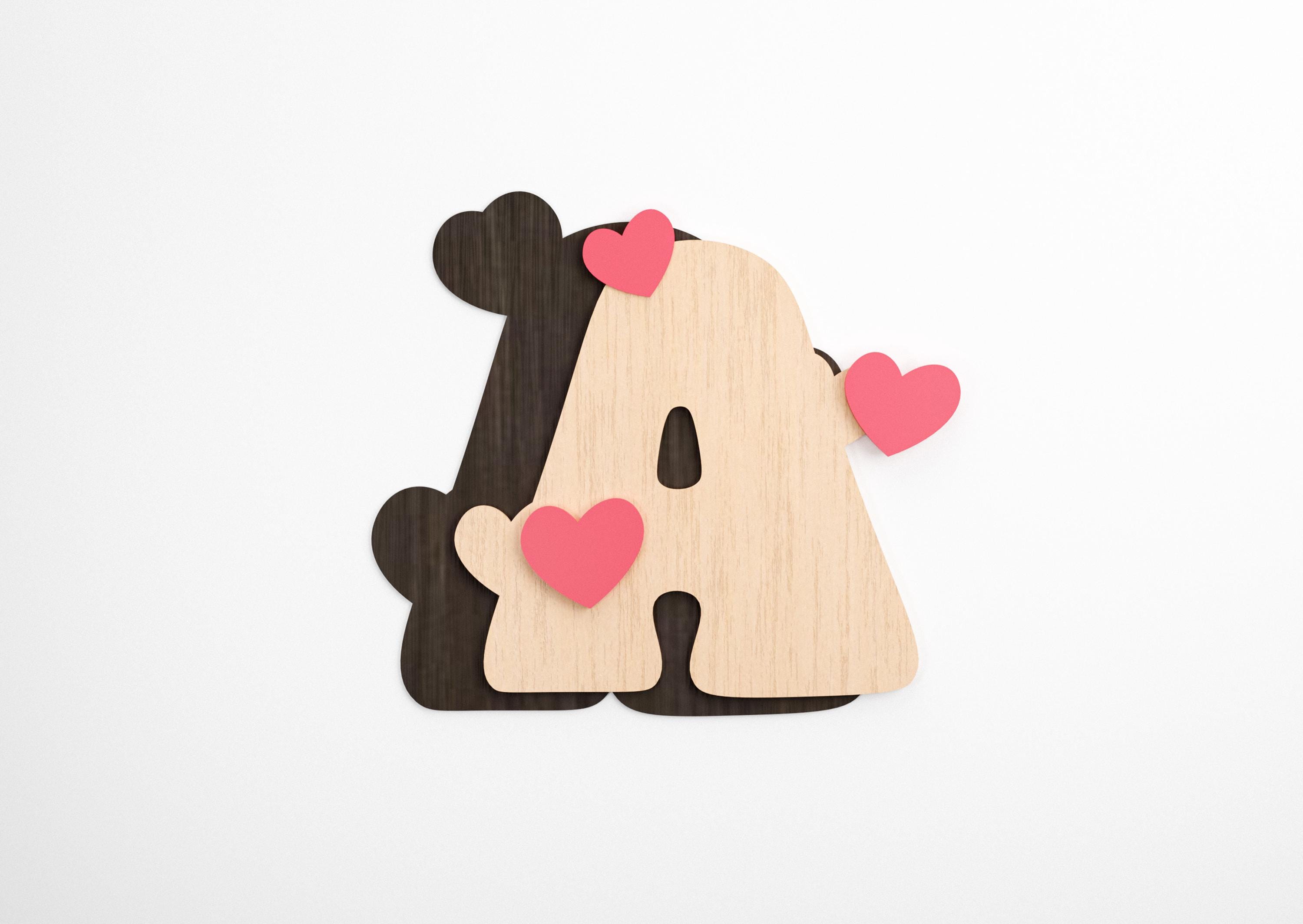 Heart Alphabet Laser Cut Files, Valentine Letters (svg, Dxf, Eps, Ai ...