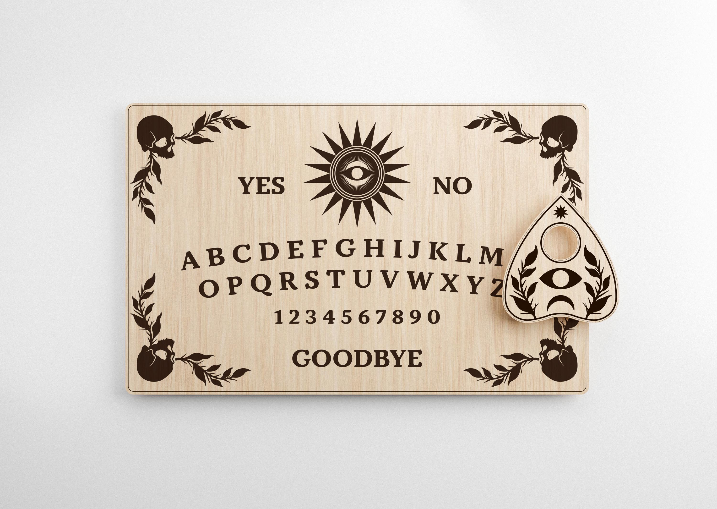 Ouija Board Game, Spirit Board & Planchette, Laser Cutting File ...
