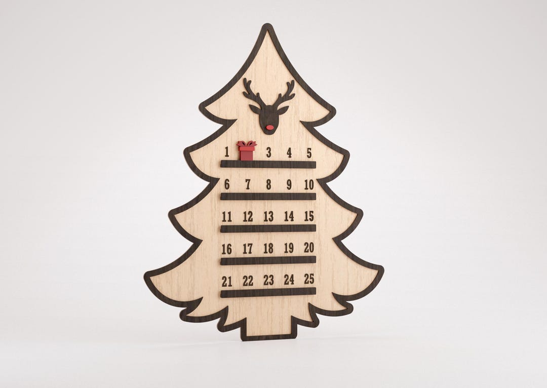 Christmas Tree Advent Calendar SVG | Laser Cut File - Etsy