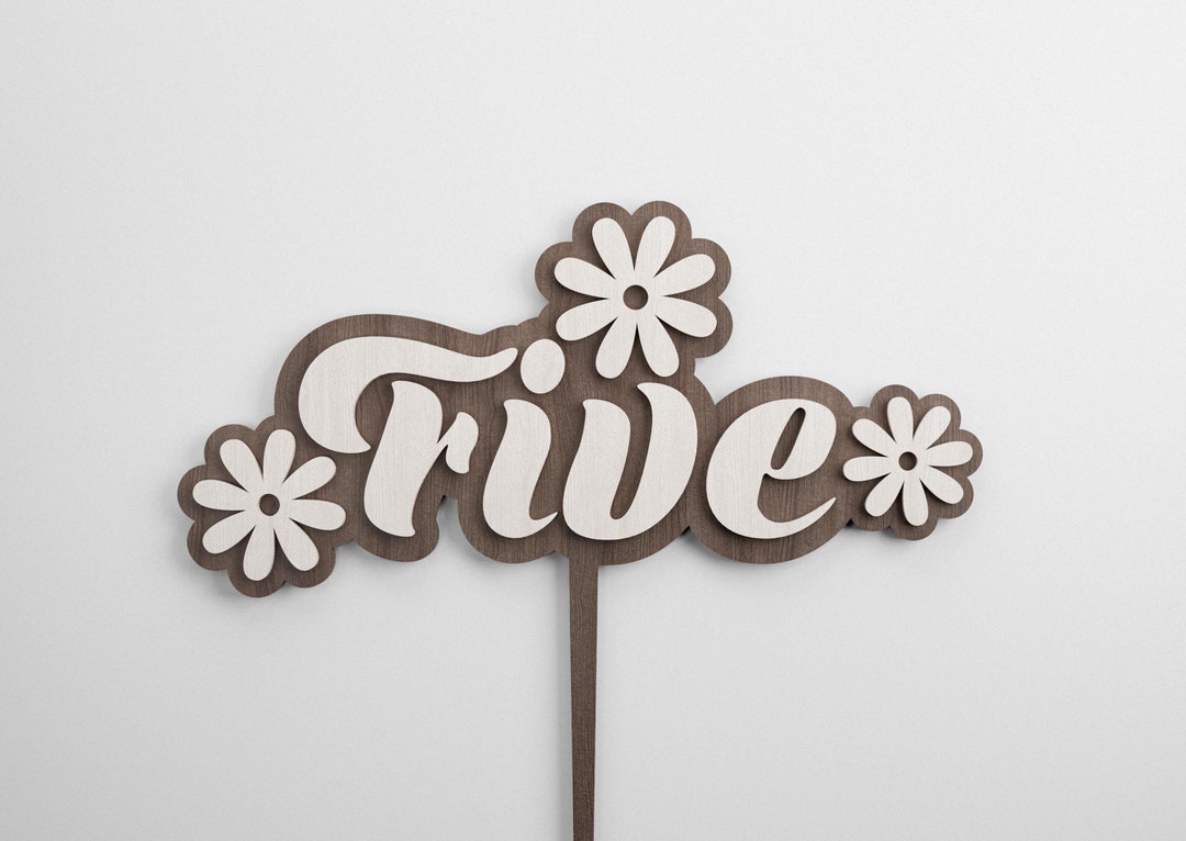 Laser Cut Files: Layered Flowers Cake Toppers SVG for DIY Projects ...