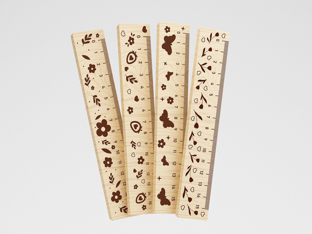 Laser Cut Ruler Bundle, Ruler SVG, DXF, Eps, 15 Centimeters, Laser ...