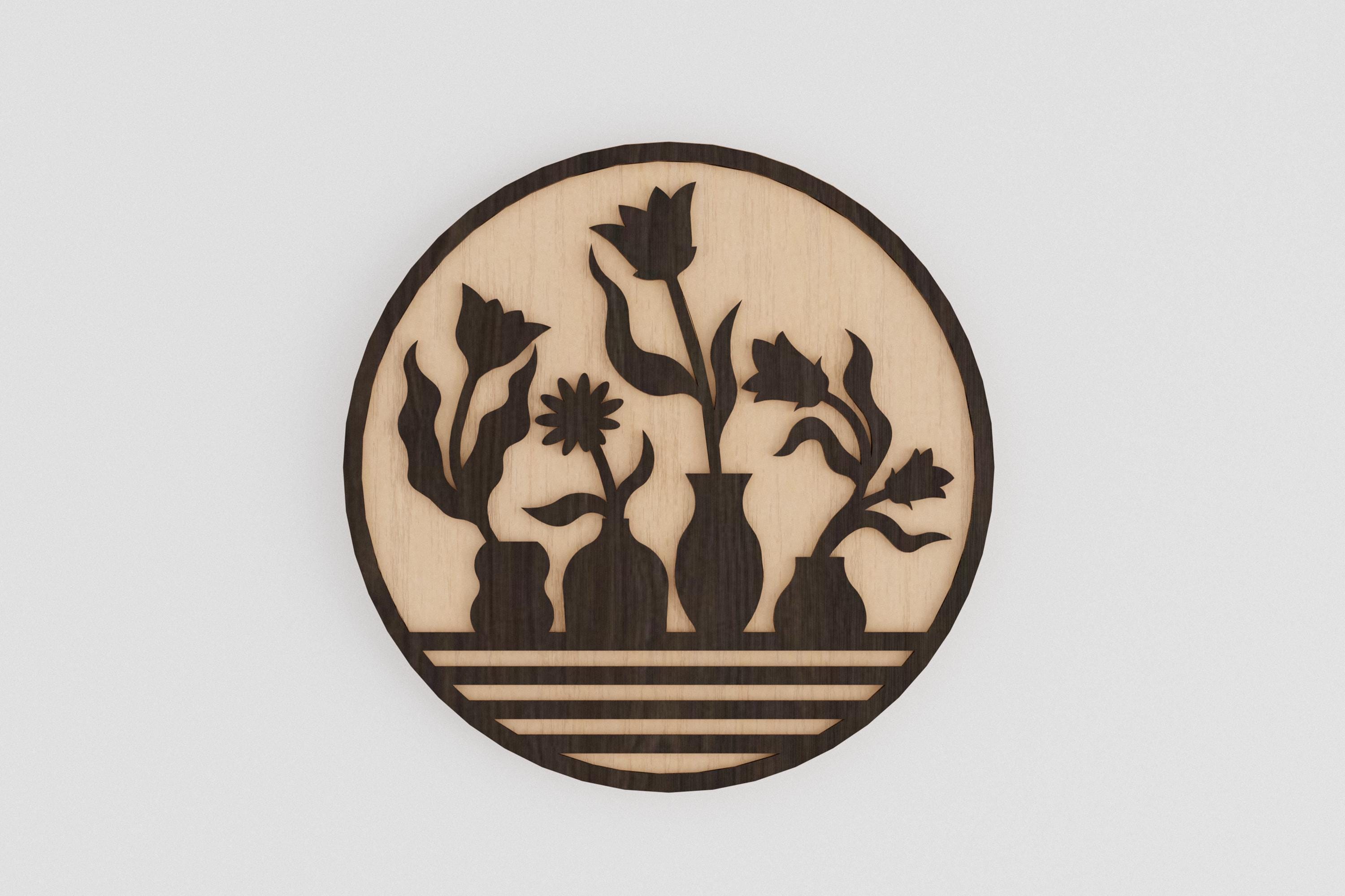 Plants in Pots SVG Bundle, Laser Cut Design for Glowforge & Crafting ...