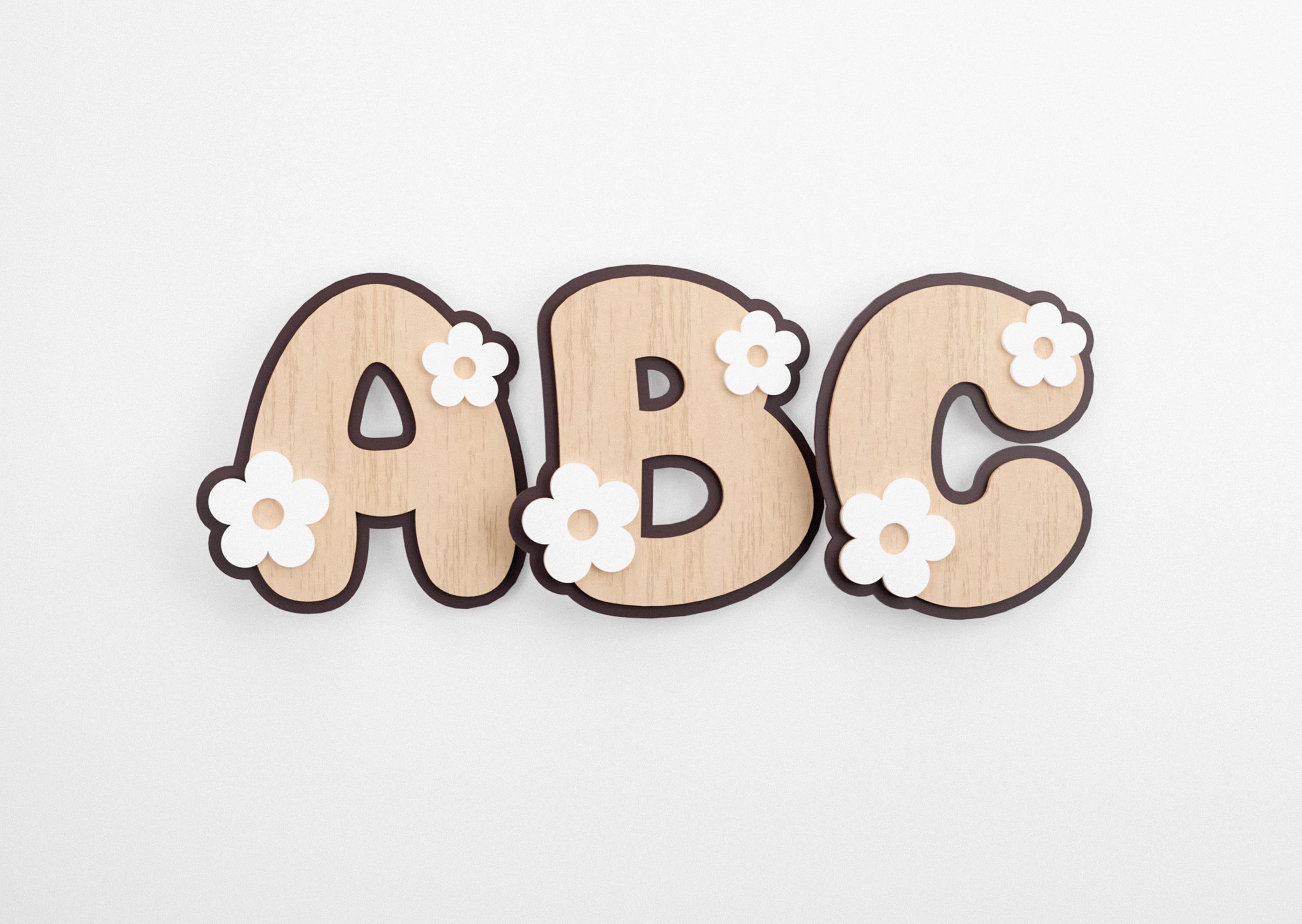 Groovy Laser Cut Letters – SVG Font Bundle, CNC Ready (digital Download ...