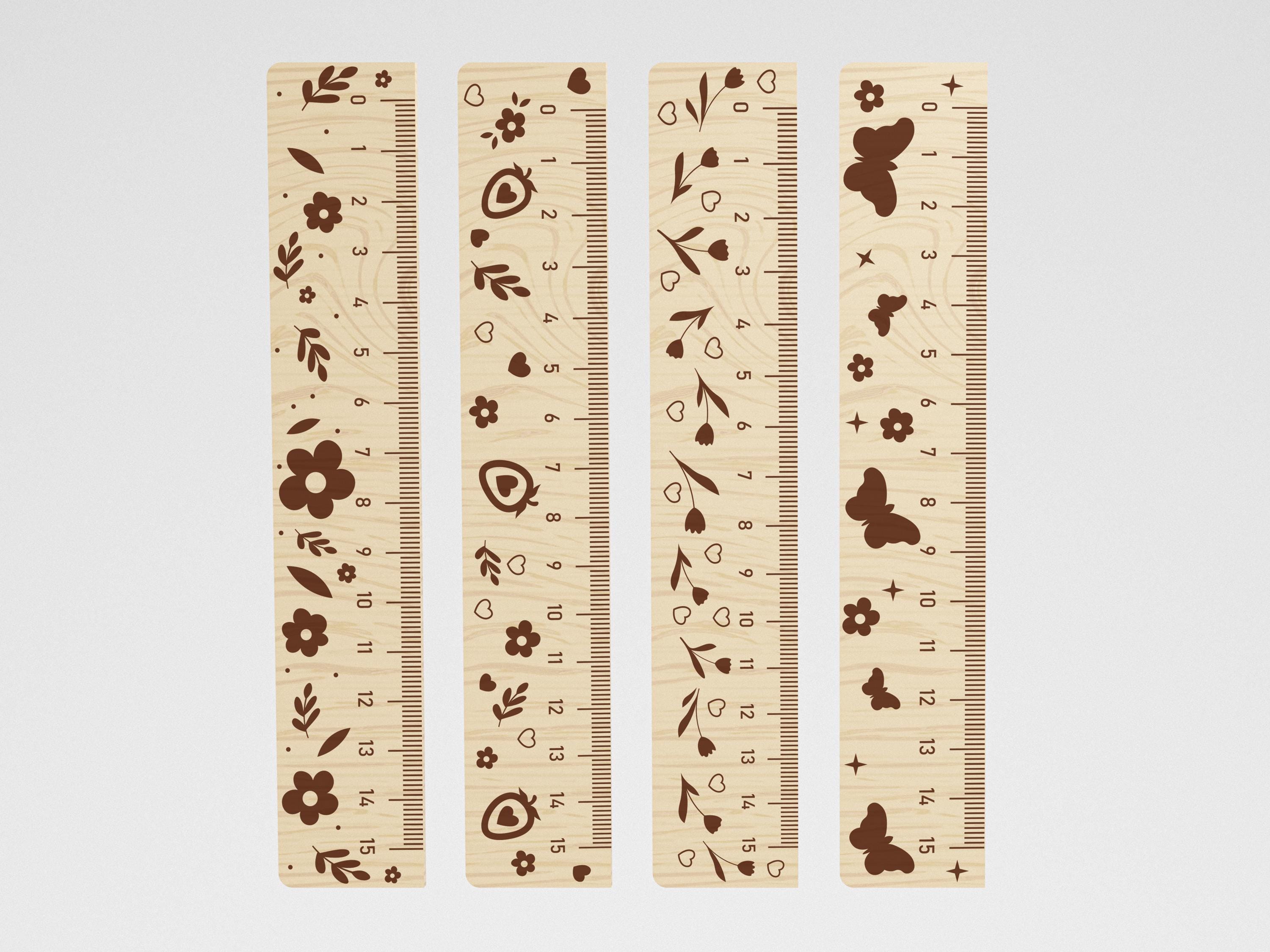 Laser Cut Ruler Bundle, Ruler SVG, DXF, Eps, 15 Centimeters, Laser ...