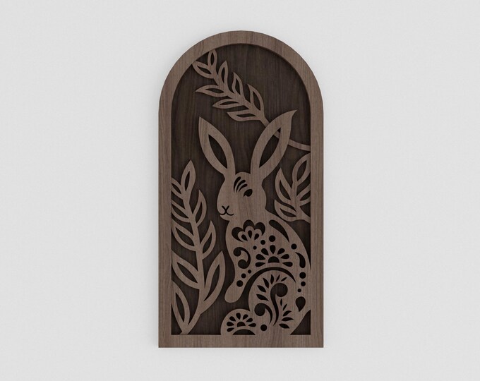 Laser Cut Rabbit Model 4mm Wooden 3D Animal Puzzle Template SVG CDR DXF ...