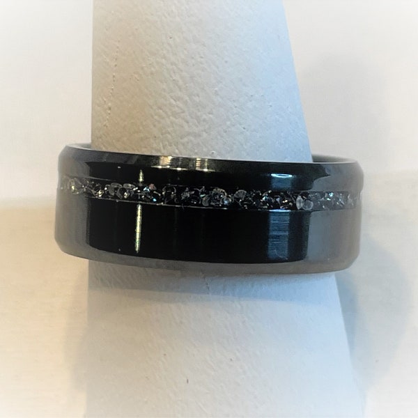 Black Ceramic Ring - Etsy