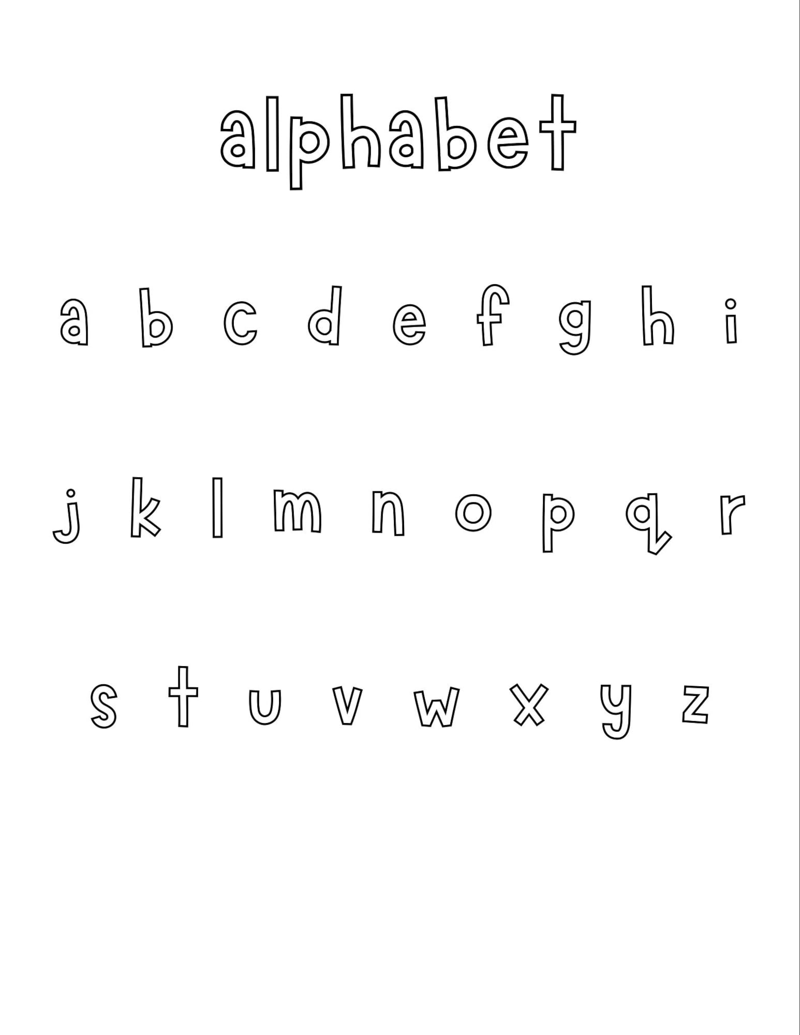 26 Abc Letters | Alphabet (lower Case) | Printable | Digital Product ...