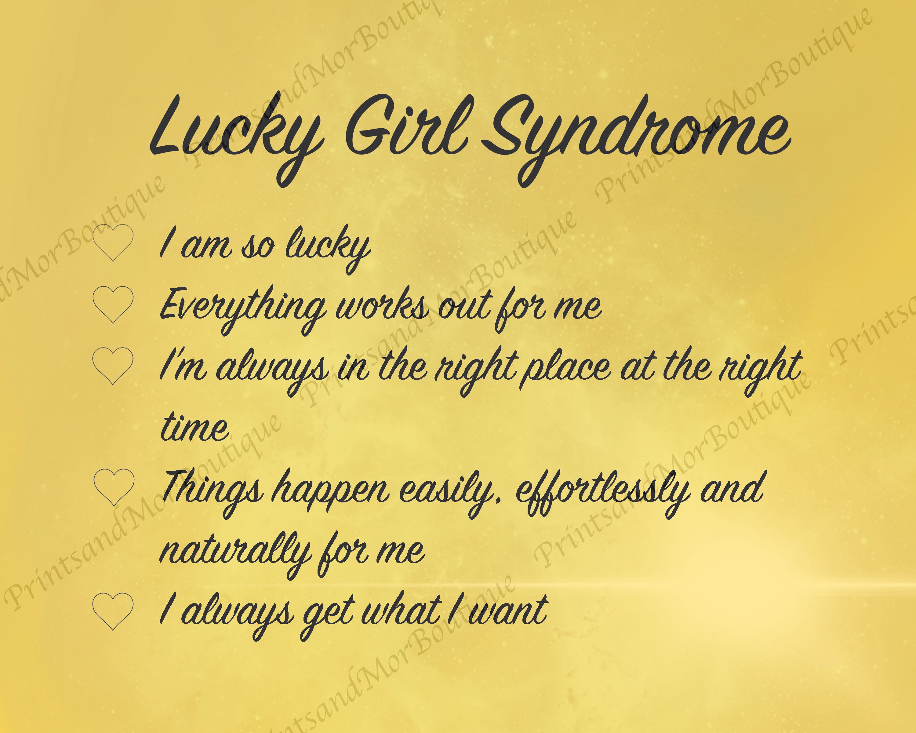 Lucky Girl Syndrome Instant Digital Download no Physical Product ...