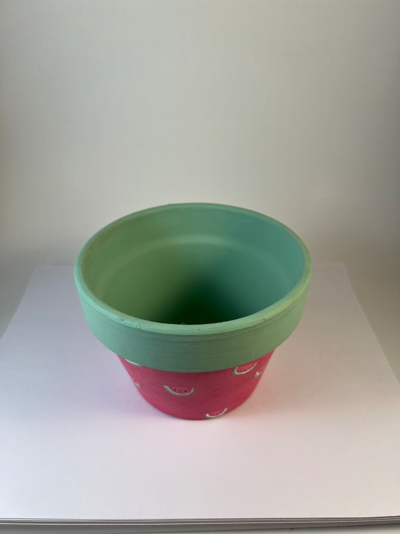 Hand Painted Watermelon Planter Pot - Etsy